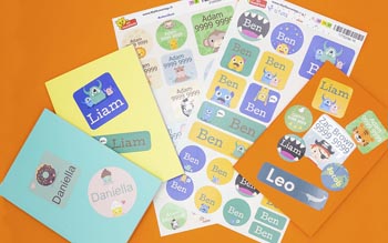 Gepersonaliseerde naamstickers - personaliseer je eigen labels